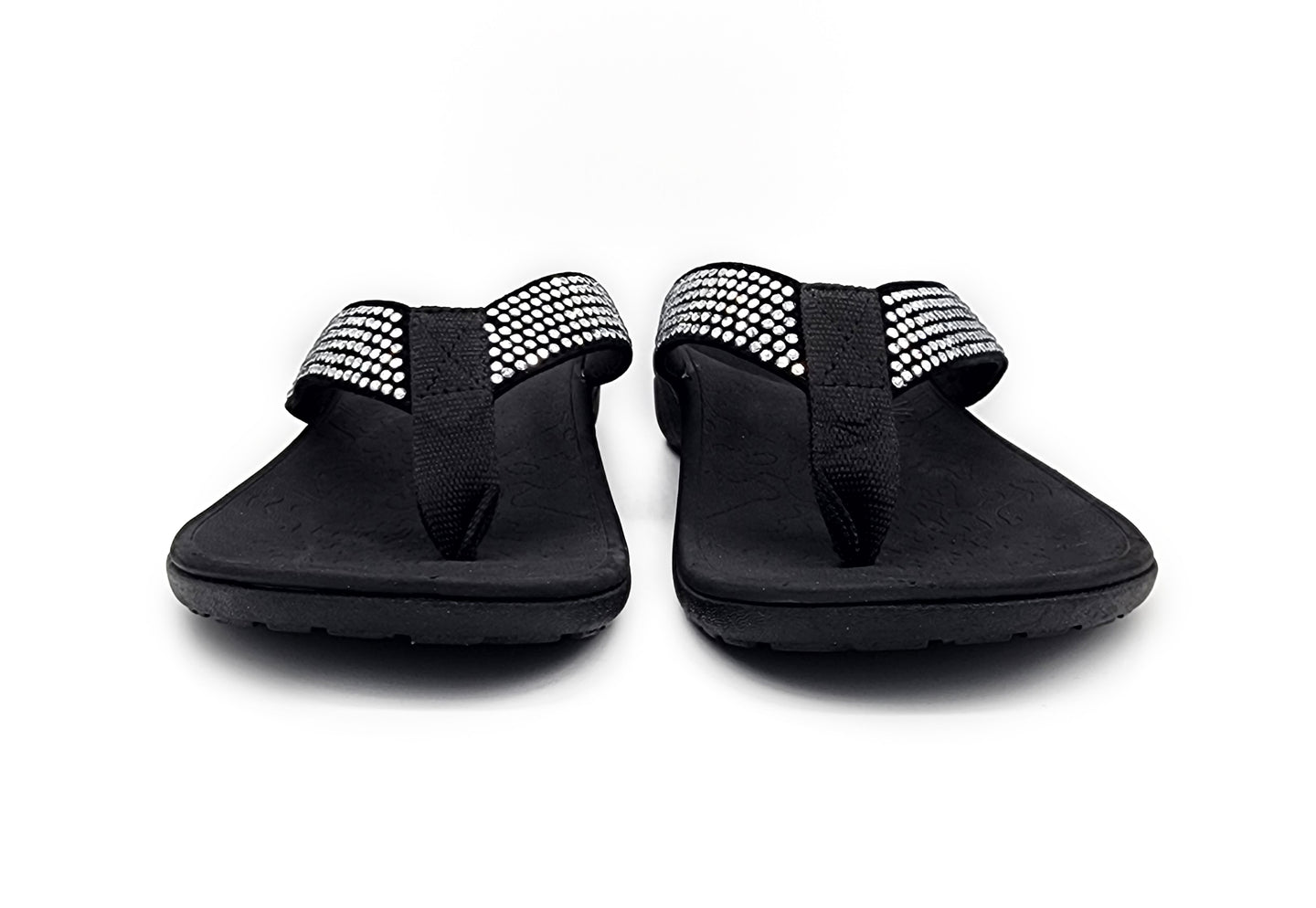 Axign Premium Bling Orthotic Thongs - Black | Plantar Fasciitis Foot ...