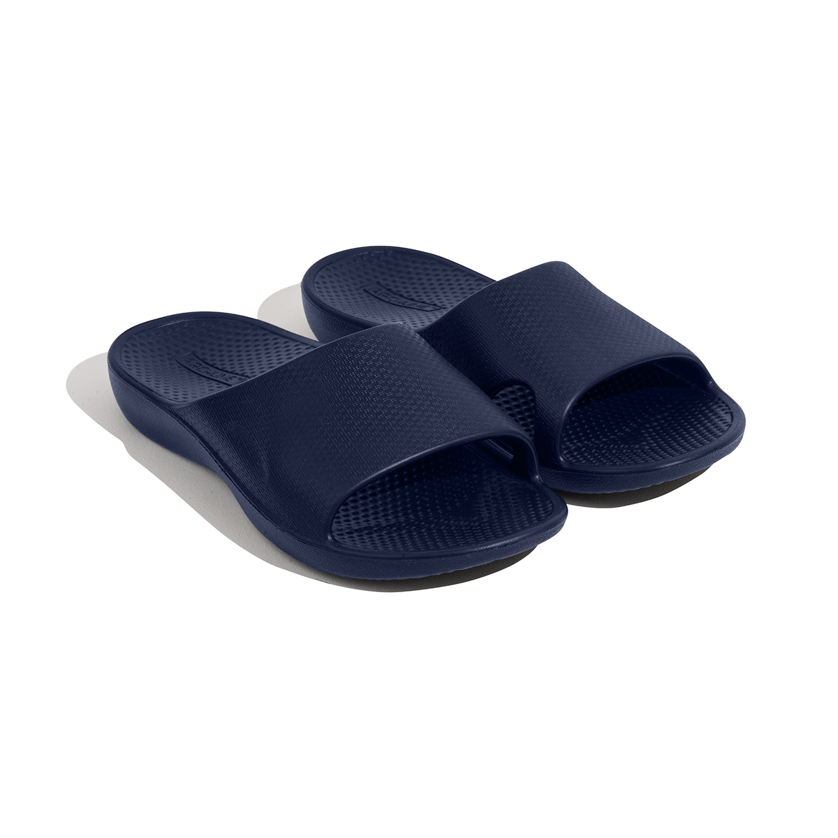 Archline Rebound Orthotic Slides - Navy | Foot Pain Plantar Fasciitis ...