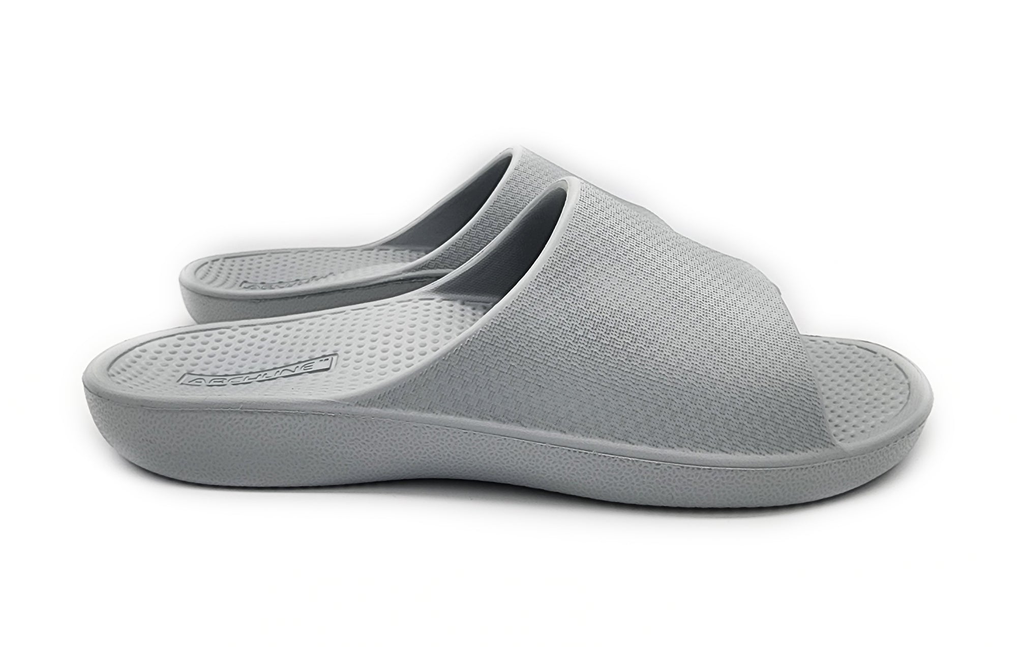 Archline Rebound Orthotic Slides - Stone Grey| Foot Pain Plantar ...