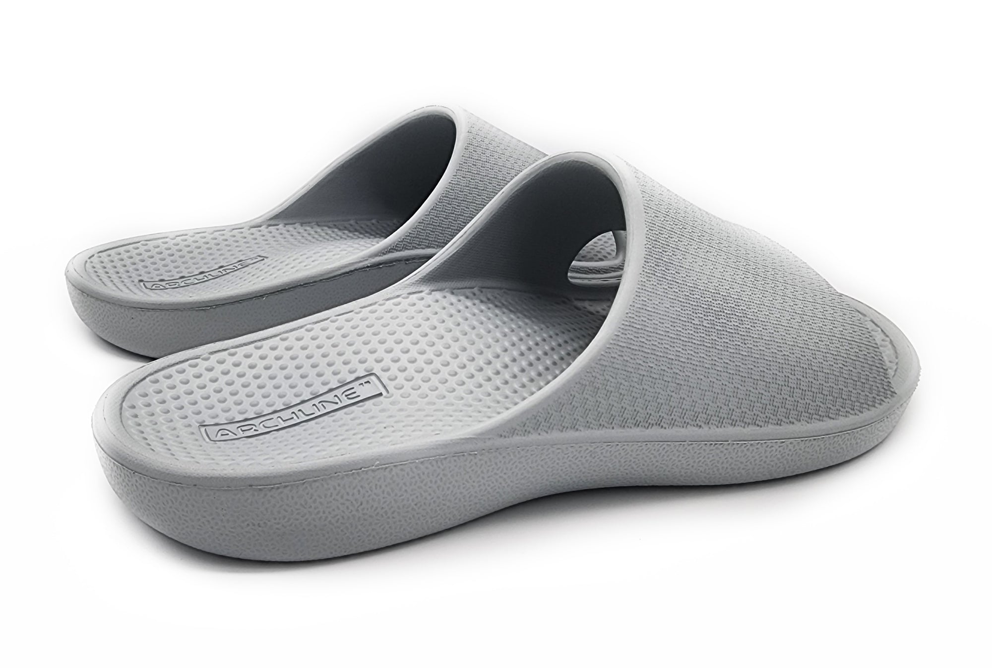 Archline Rebound Orthotic Slides - Stone Grey| Foot Pain Plantar ...