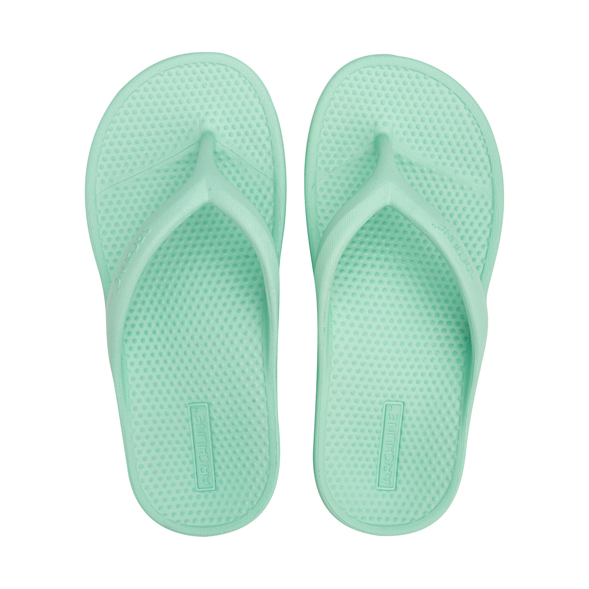 Archline Rebound Orthotic Thongs - Mint Green | Foot Pain Plantar ...