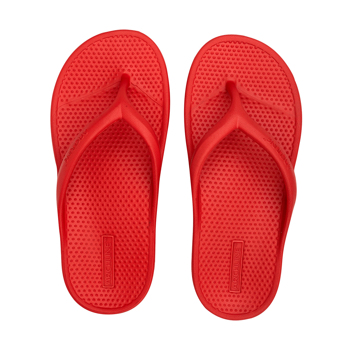 Archline Rebound Orthotic Thongs - Red | Foot Pain Plantar Fasciitis ...