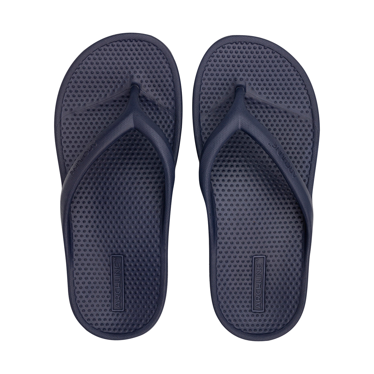 Archline Rebound Orthotic Thongs - Navy | Foot Pain Plantar Fasciitis ...
