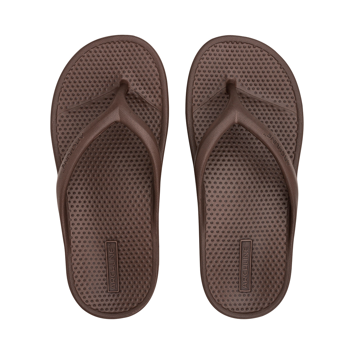 Archline Rebound Orthotic Thongs - Brown | Foot Pain Plantar Fasciitis ...