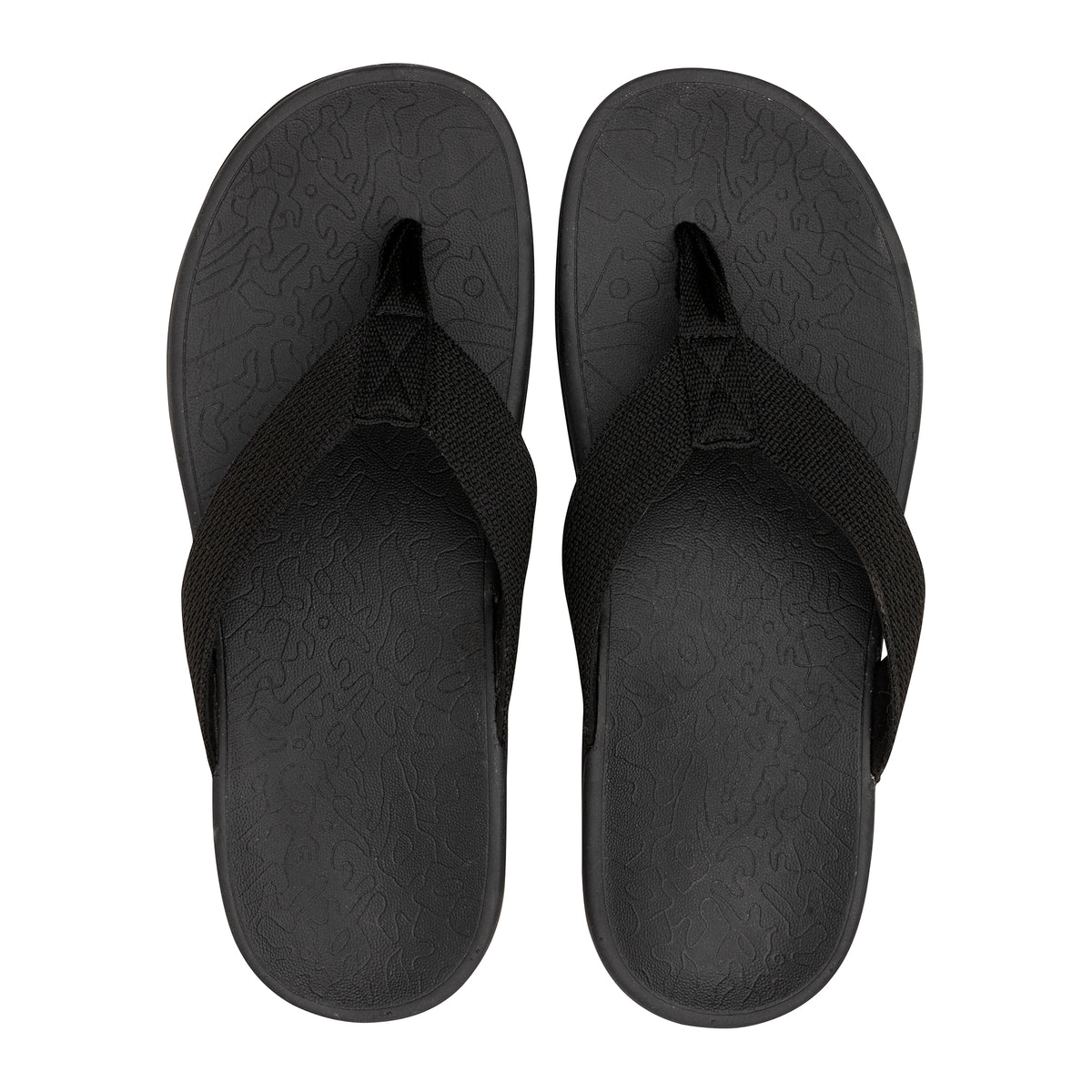 Axign Orthotic Thongs Flip Flops – Black | Plantar Fasciitis Heel Pain ...