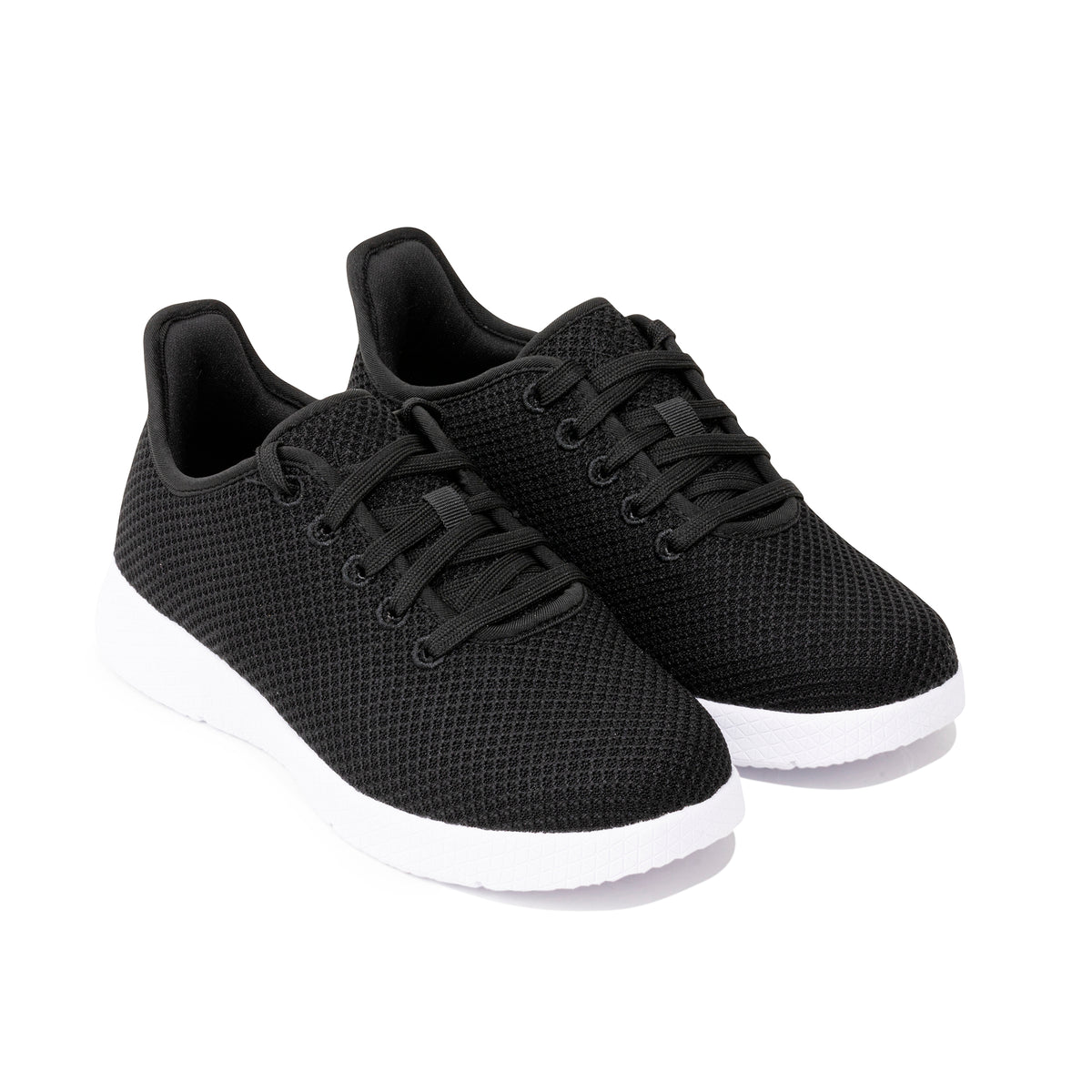 Axign River V2 Lightweight Casual Orthotic Shoe - Black with White Sol