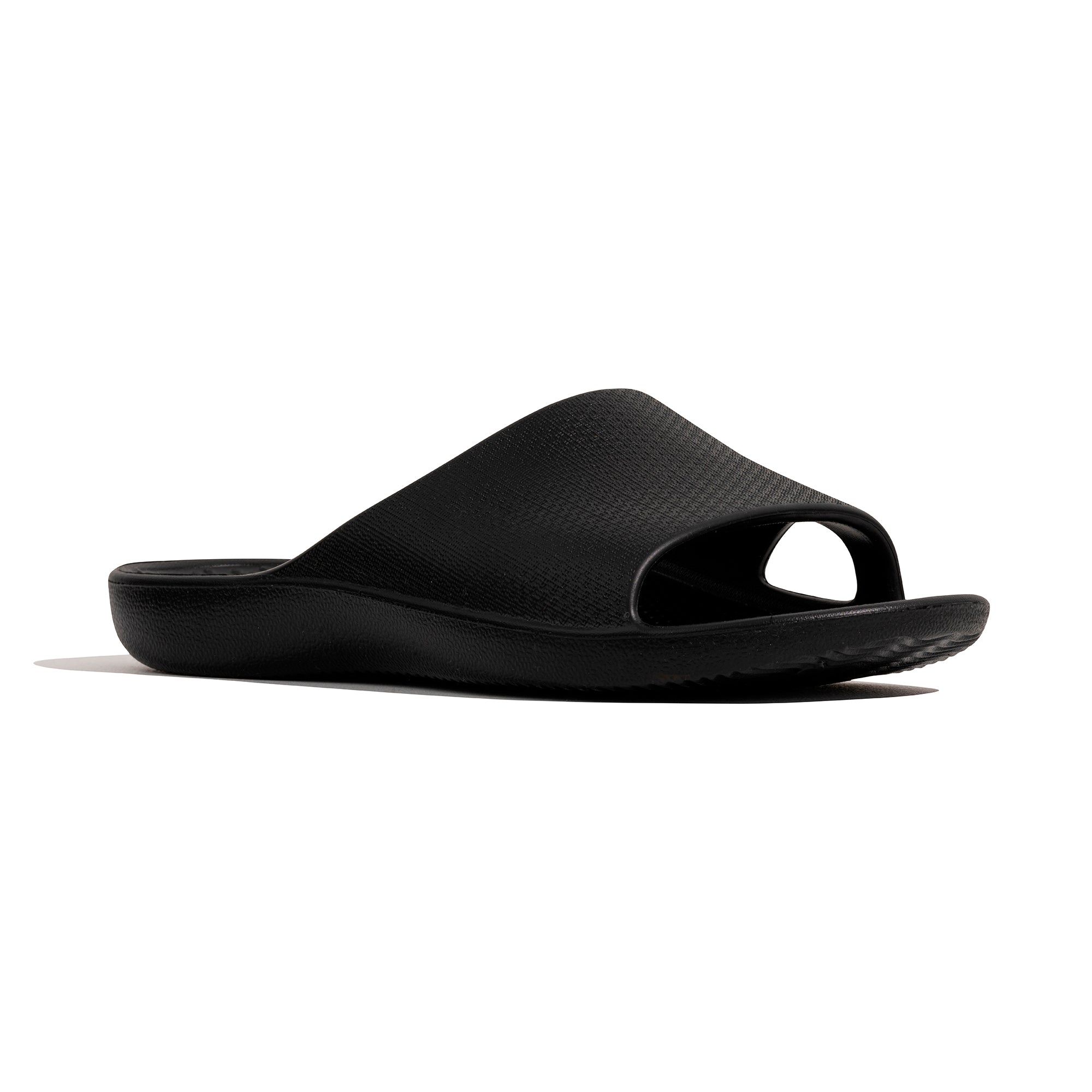 Archline Rebound Orthotic Slides - Black | Foot Pain Plantar Fasciitis ...