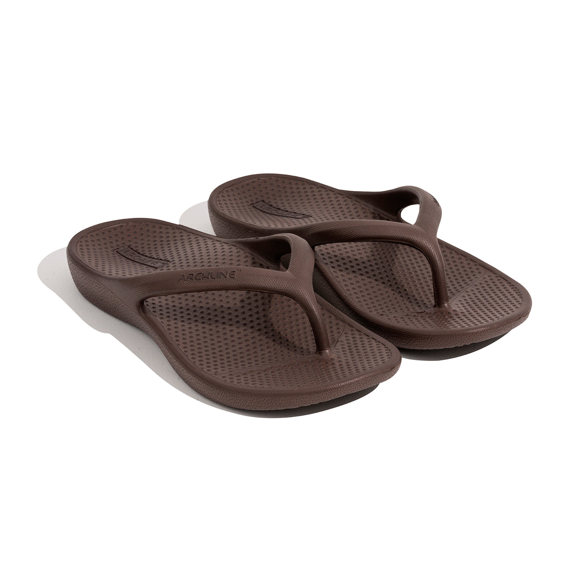 Archline Rebound Orthotic Thongs - Brown | Foot Pain Plantar Fasciitis ...