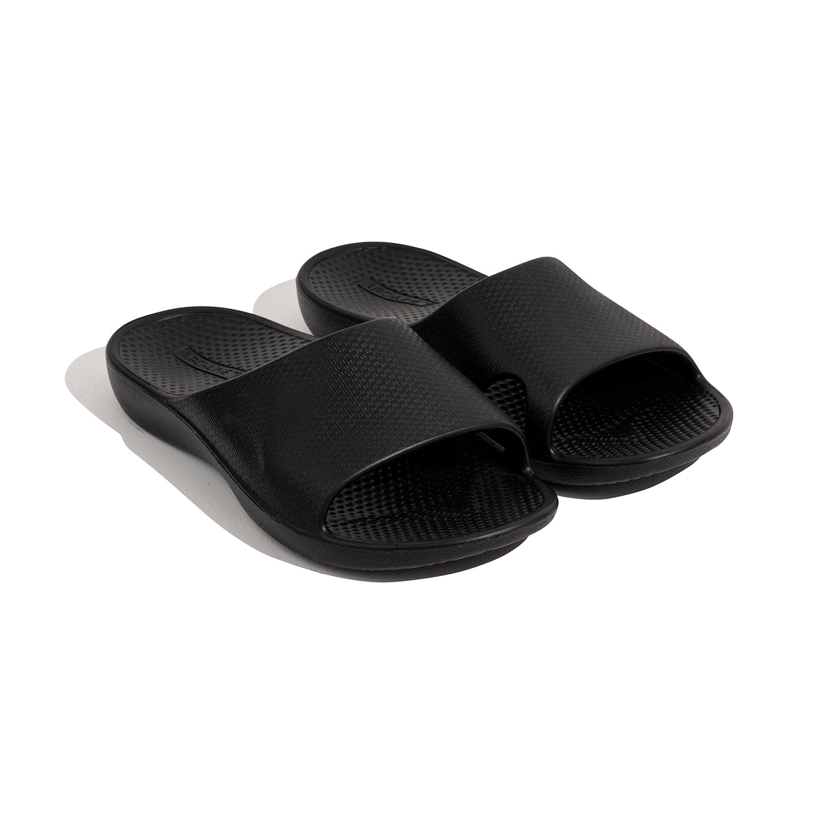 Archline Rebound Orthotic Slides - Black | Foot Pain Plantar Fasciitis ...