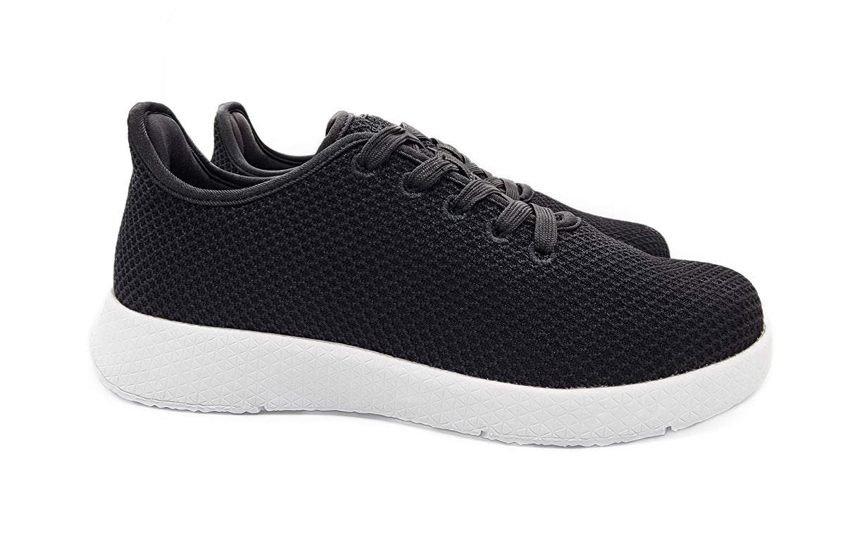 Axign River V2 Lightweight Casual Orthotic Shoe - Black with White Sol ...
