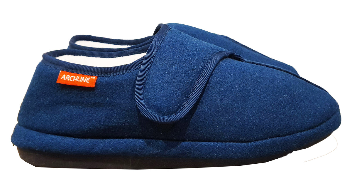 Archline Orthotic Slippers Plus – Dark Blue – Axign Medical Footwear