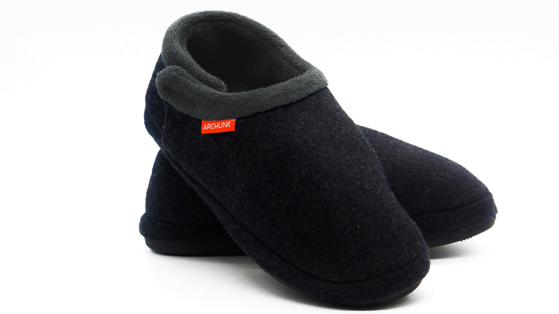 Archline Orthotic Slippers Closed – Charcoal Marl – Axign Medical Footwear