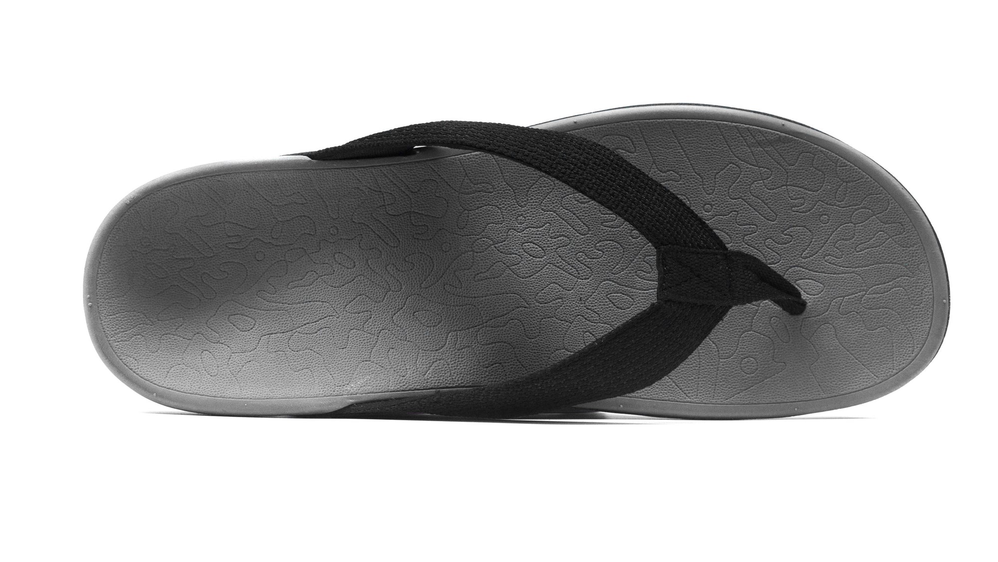 Axign Orthotic Thongs Flip Flops – Grey/Black | Plantar Fasciitis Heel ...