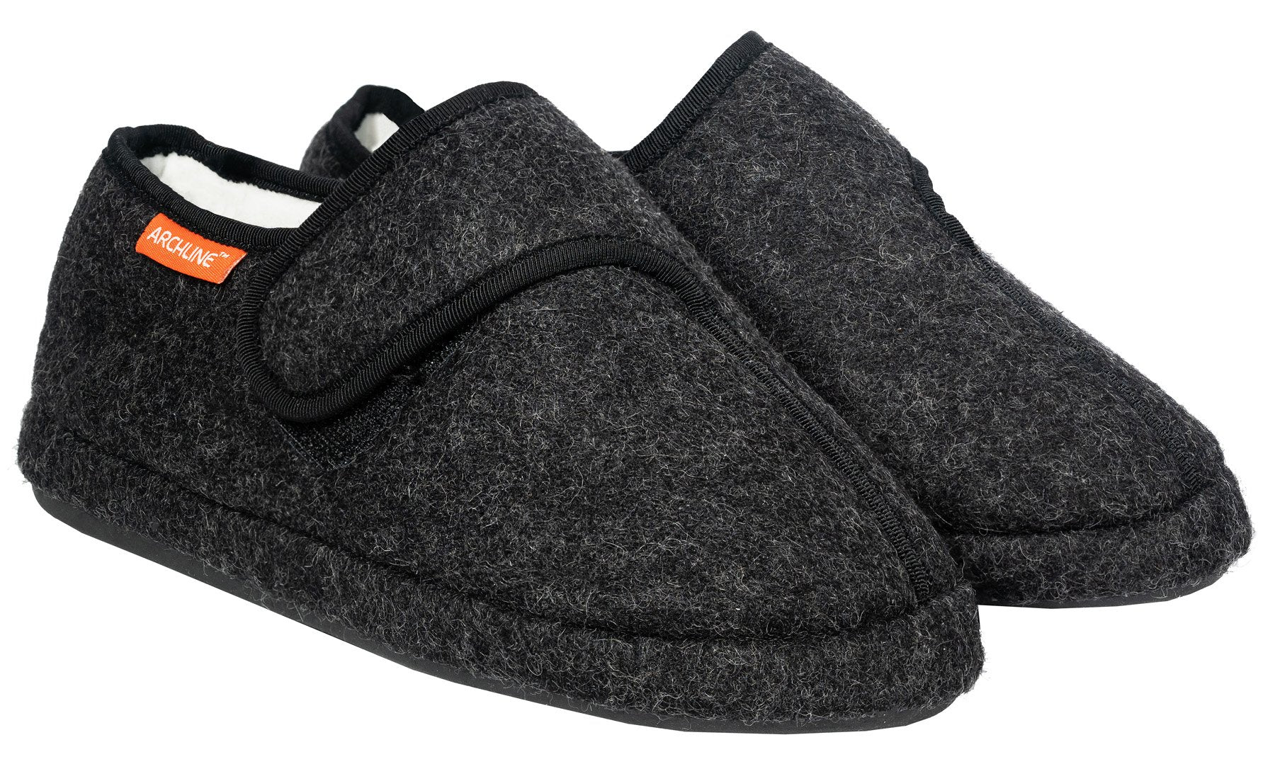 Archline Orthotic Slippers Plus – Charcoal Marl – Axign Medical Footwear